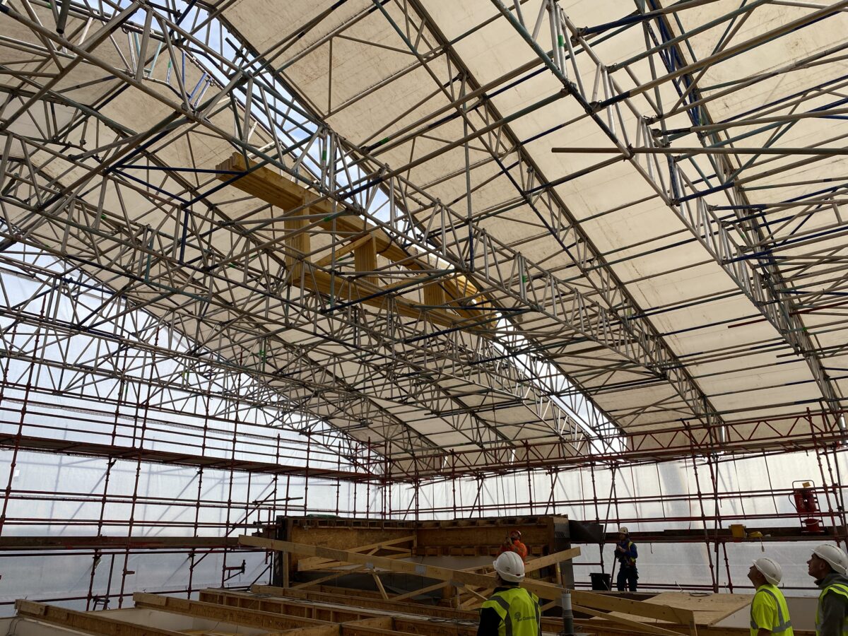Scotland's eading subcontract joiners install complex flat and warm roof