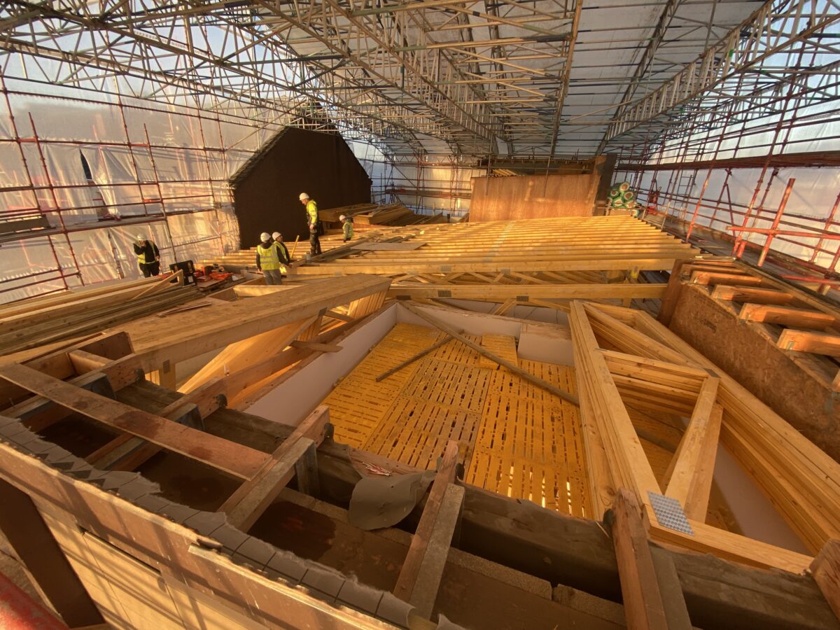 Scotland's eading subcontract joiners install complex flat and warm roof